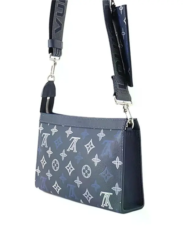 LOUIS VUITTON 2021-2026 Monogram Shadow Gaston Wearable Wallet Crossbody Bag - Blue