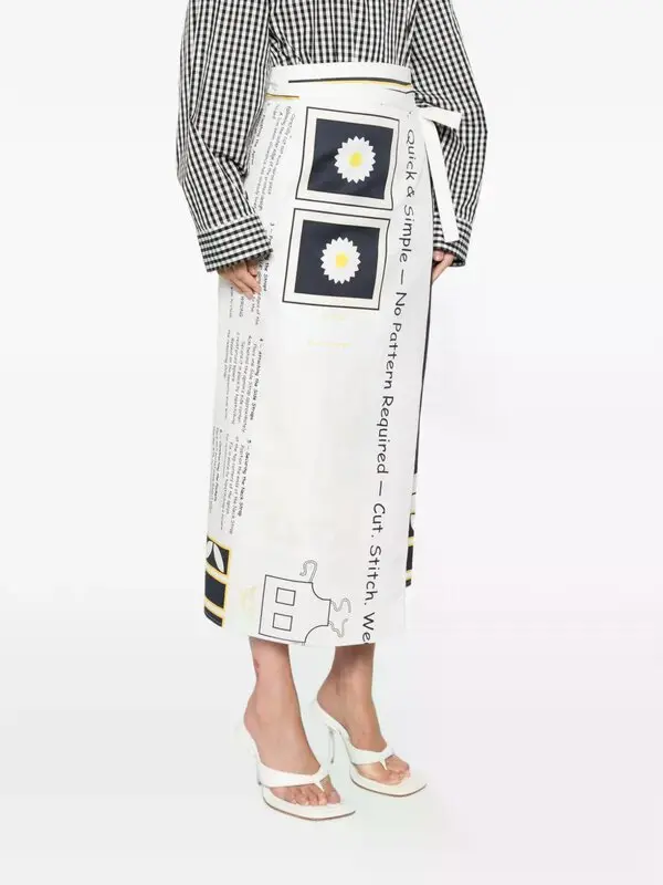 Marie Adam-Leenaerdt Graphic-print Wrap Maxi Skirt