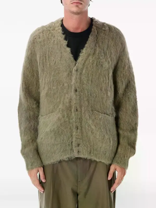 Obey V-neck Cardigan - Green