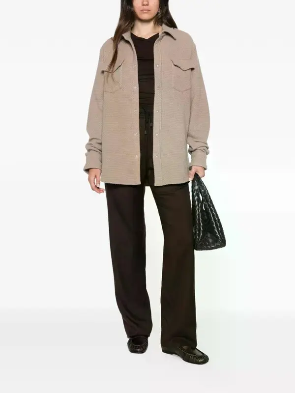GOD'S TRUE CASHMERE Waffle-knit Shirt