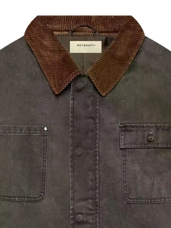 RETERNITY Waxed Hunting Corduroy-collar Jacket