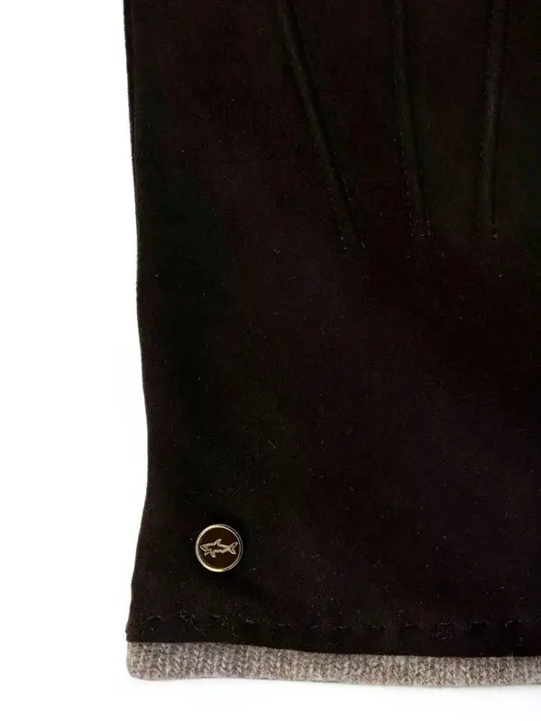 Paul & Shark Suede Logo-plaque Gloves