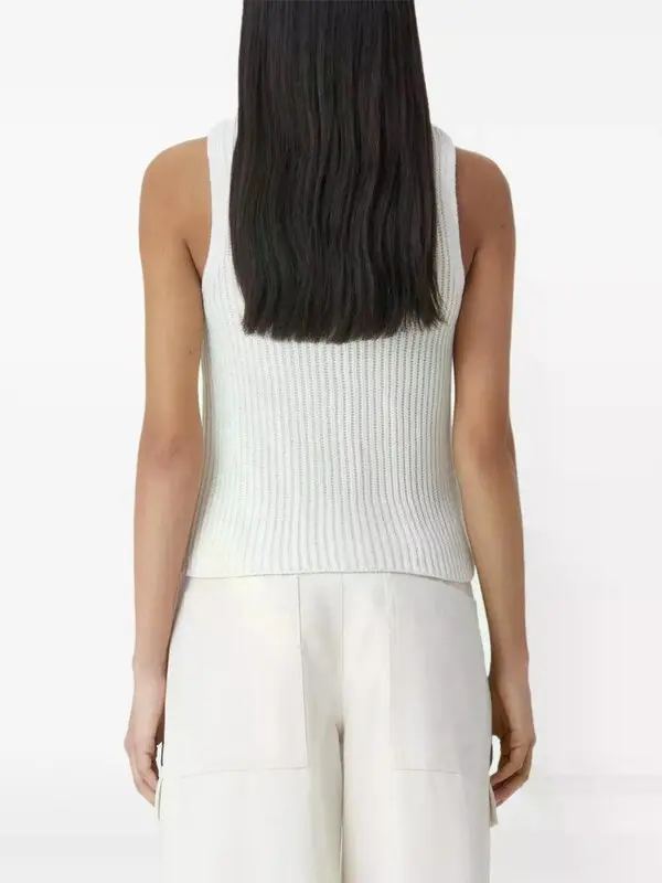 Closed Ribbed-knit Top