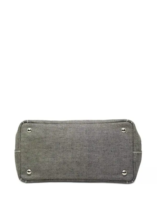Miu Miu 2010-2026 Small Denim Logo Satchel