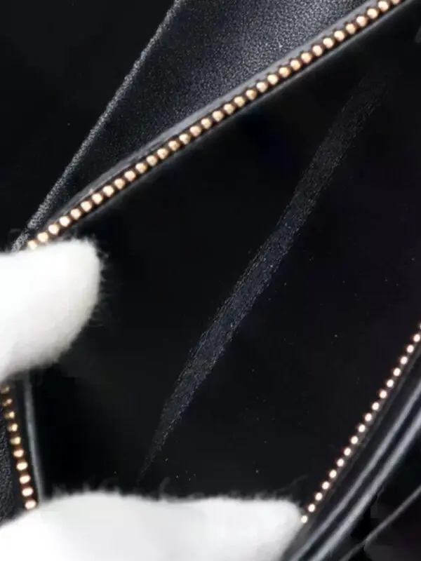 Celine 2010-2026 Classique Shiny Calfskin Triomphe Crossbody Bag - Black