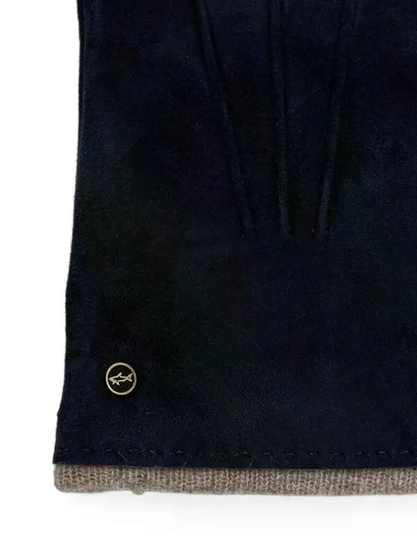 Paul & Shark Logo-plaque Suede Gloves