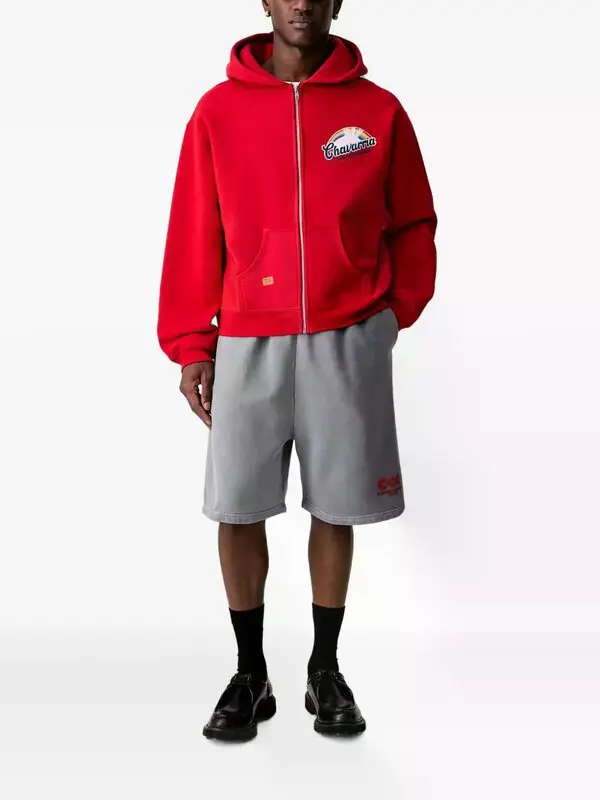 WILLY CHAVARRIA Ccc Buffalo Logo-embroidered Shorts