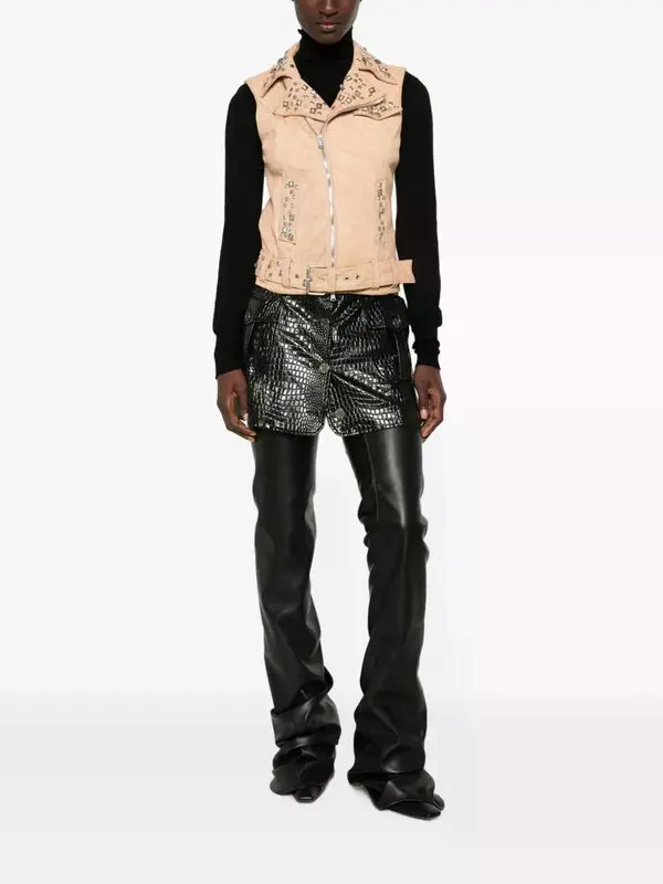 DONDUP 2000s Stud-embellished Belted Gilet