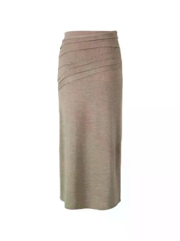 Staud Ruched Knitted Skirt