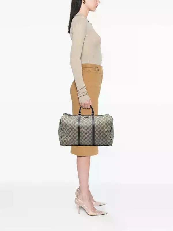 Gucci 2016-2026 Large Gg Supreme Joy Duffel Bag Travel Bag - Neutrals