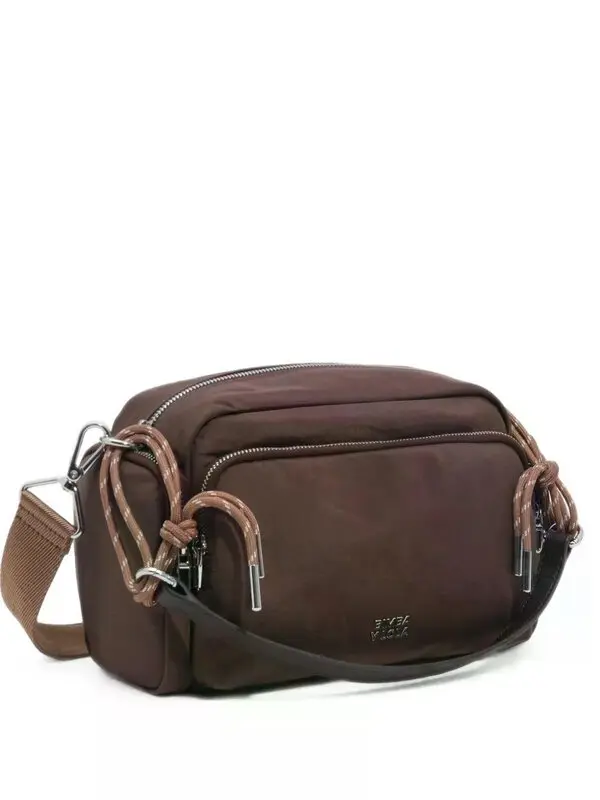 Bimba Y Lola Large Mocha Nylon Pocket Crossbody Bag
