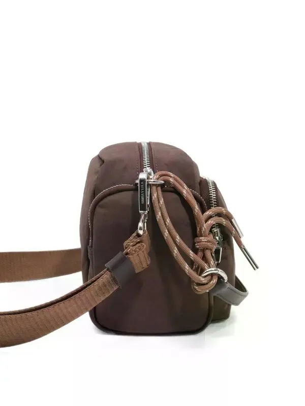 Bimba Y Lola Large Mocha Nylon Pocket Crossbody Bag