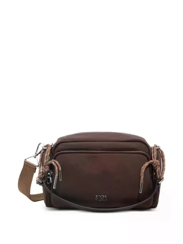 Bimba Y Lola Large Mocha Nylon Pocket Crossbody Bag - Brown