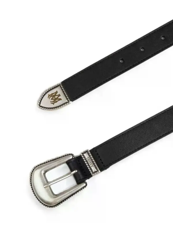 Amiri Western Logo-plaque Belt