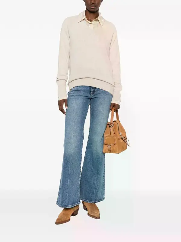 MA'RY'YA V-neck Raglan-sleeve Sweater
