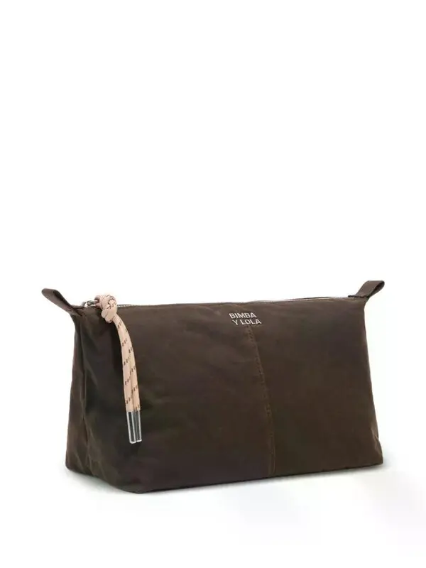 Bimba Y Lola Large Dark Coated Make-up Case - Brown