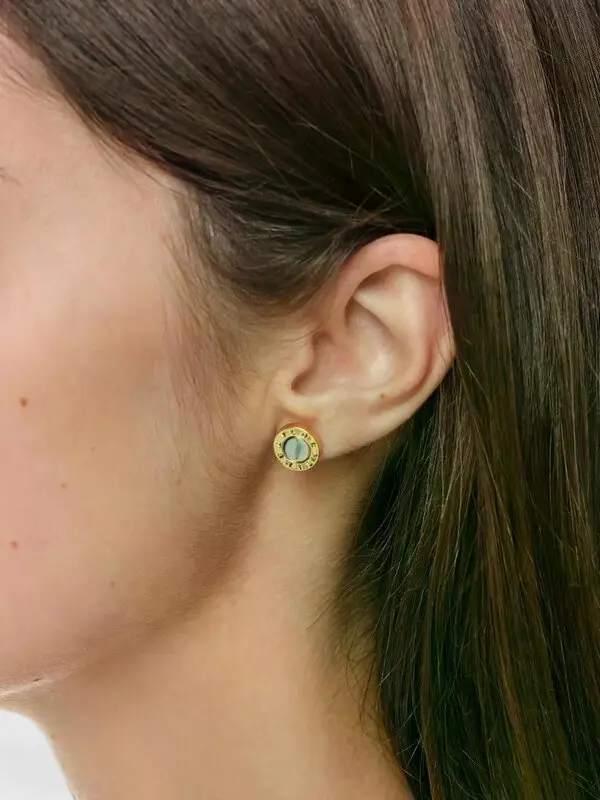 Bimba Y Lola Two-tone Logo Earrings - Gold