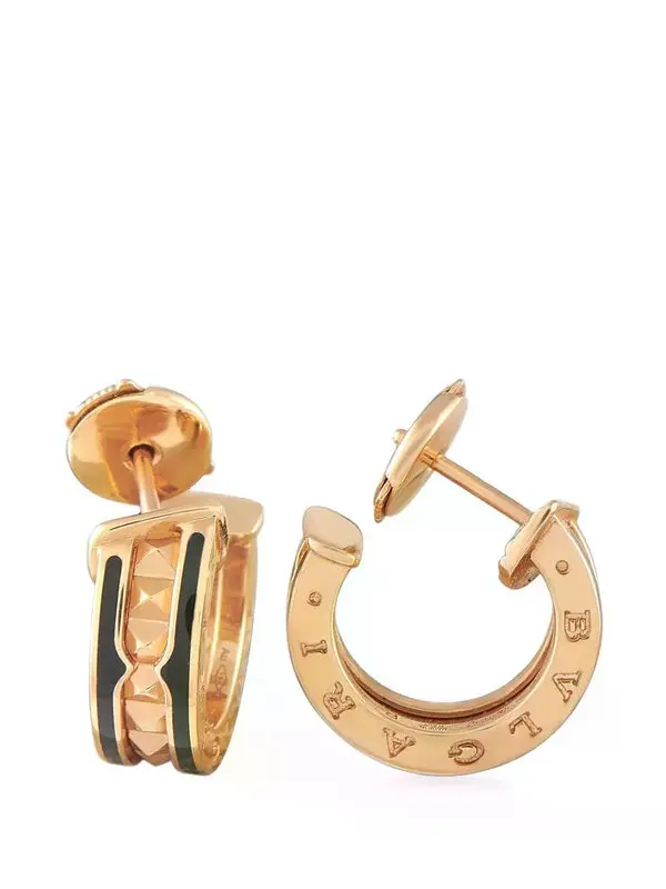 BVLGARI B.zero1 Ceramic Hoop Earrings