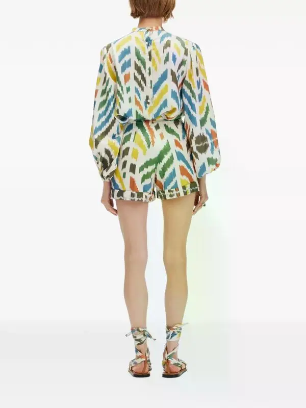 PUNICANA Leaf-motif Balloon-sleeve Blouse