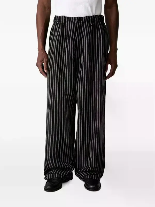 WILLY CHAVARRIA Toluca Vertical-stripe Wide-leg Trousers
