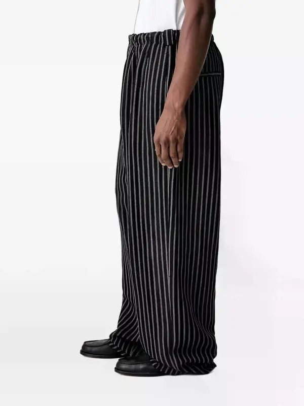 WILLY CHAVARRIA Toluca Vertical-stripe Wide-leg Trousers