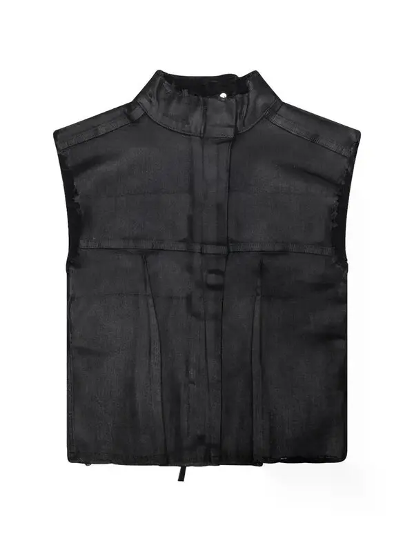 Ottolinger Button-up Glazed Denim Gilet Jacket
