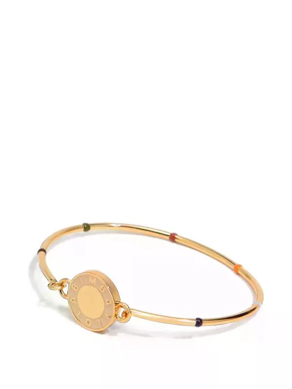 Bimba Y Lola Rigid Bracelet With Ivory Enamel Logo And Multicolor Dots