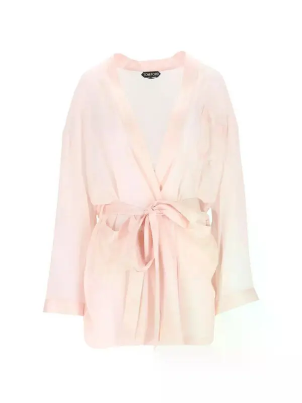 TOM FORD Silk Georgette Robe - Pink