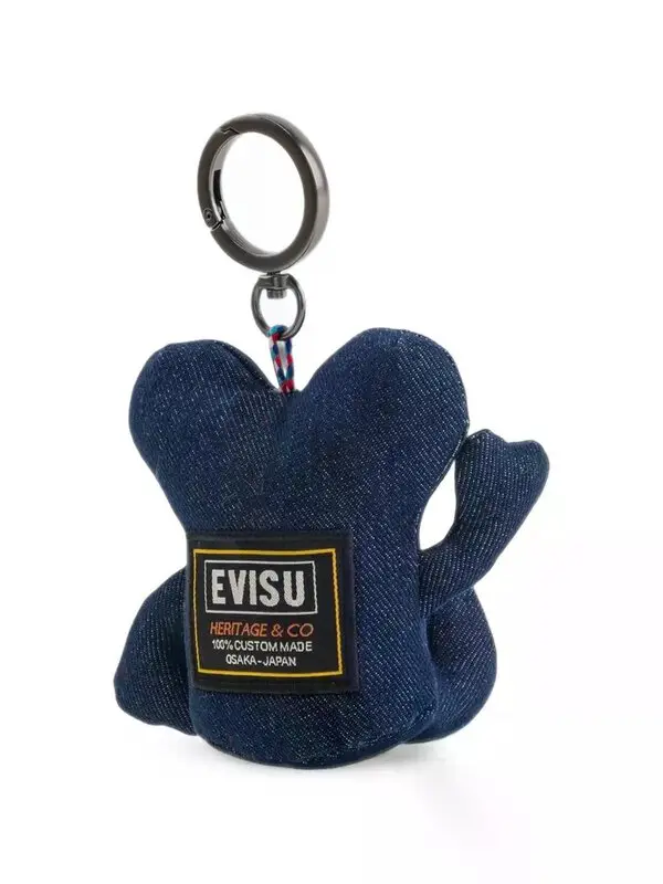 EVISU Chin-chin Logo-patch Keyring