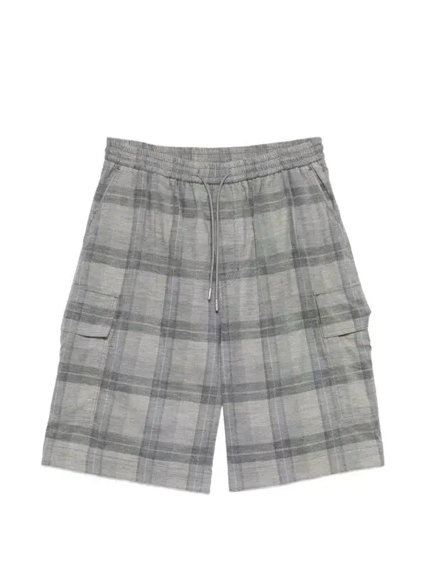 JUUN.J Check-pattern Cargo Shorts