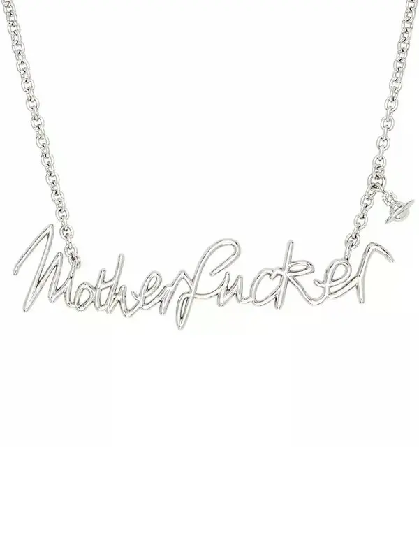 VIVIENNE WESTWOOD Orb Script Necklace - Silver
