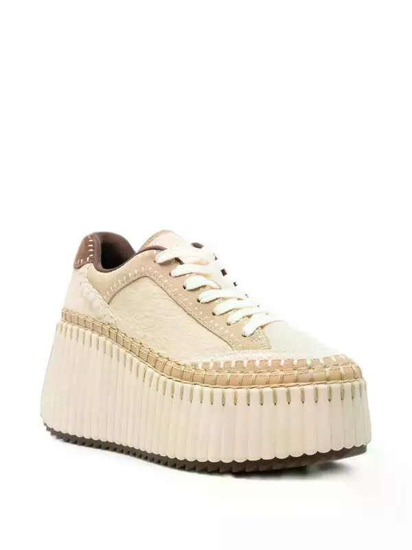 Chloé Nama Platform Sneakers - Neutrals