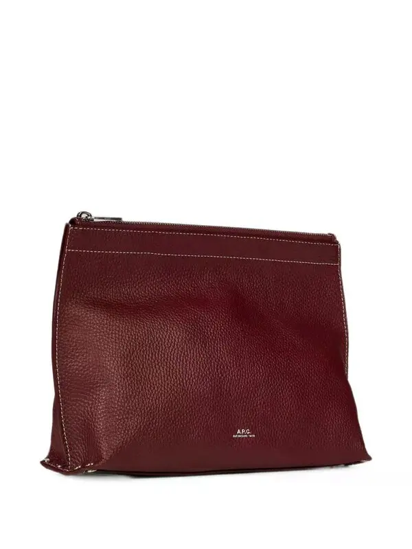 A.p.c. Small Neige Clou Leather Clutch Bag