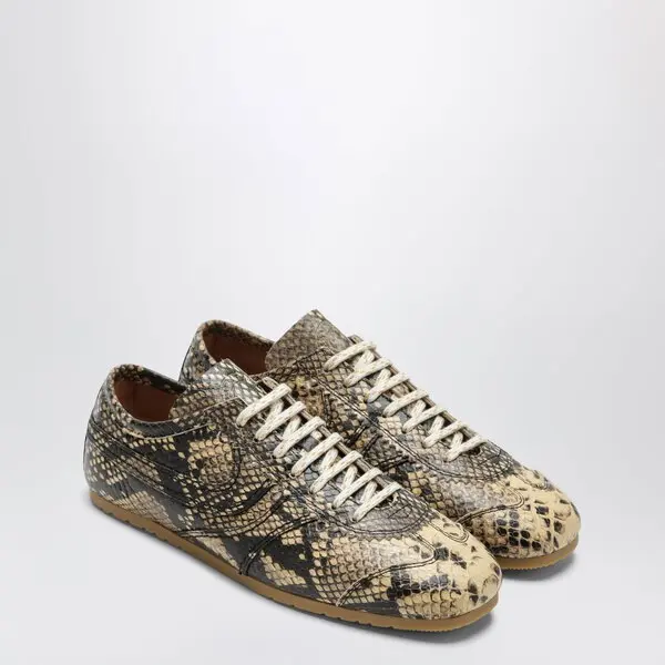 Dries Van Noten Leather Sneakers - Beige