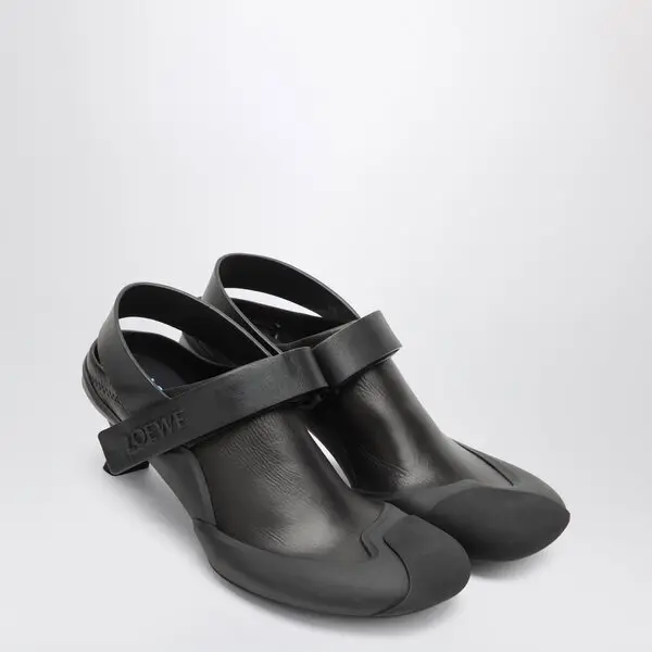 Loewe Dive Slingbacks In Stretch Calfskin - Black