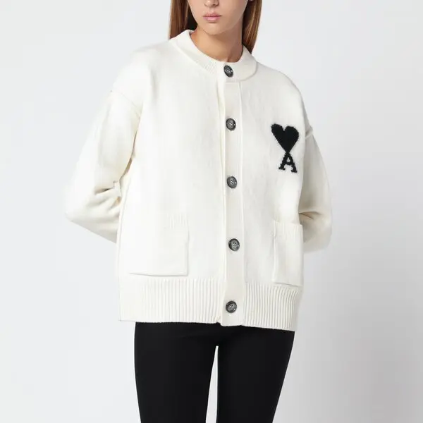 AMI Paris Wool Cardigan De Coeur