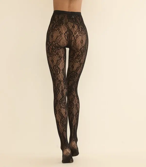 DÔEN Wolford Infinite Rose Lace Tights