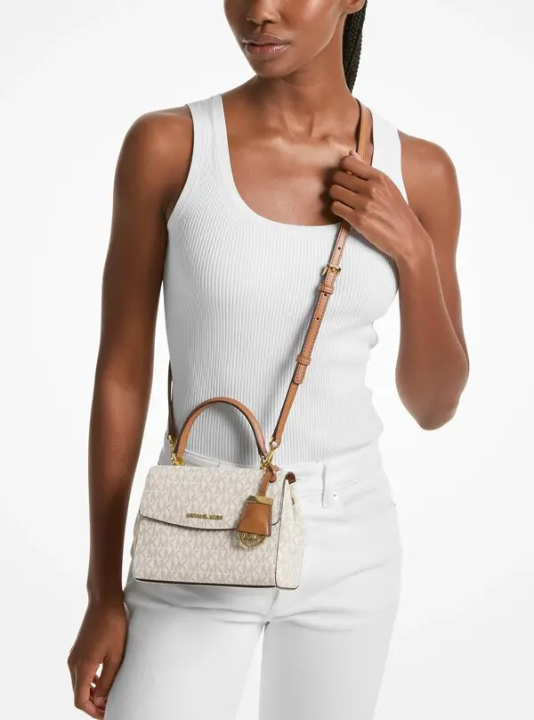 Michael Kors Ava Extra-small Signature Logo Crossbody Bag In By