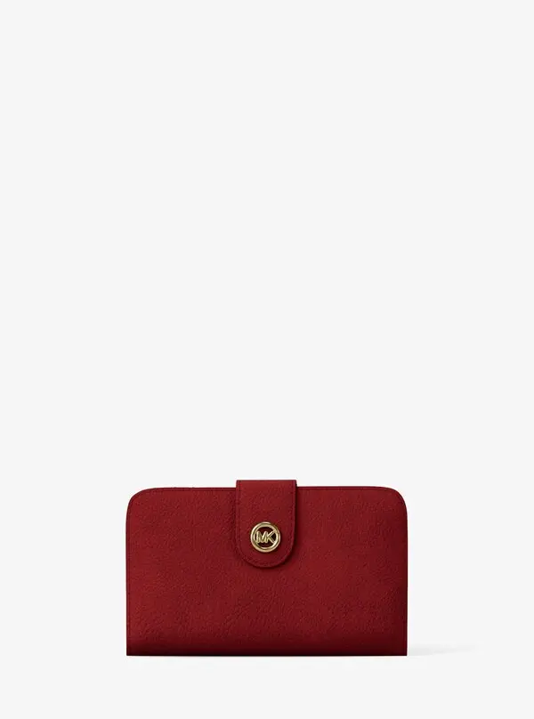 Michael Kors Mk Pop Charm Medium Nubuck Wallet In By