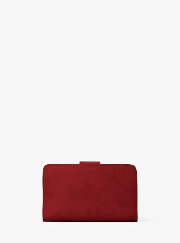Michael Kors Mk Pop Charm Medium Nubuck Wallet In By