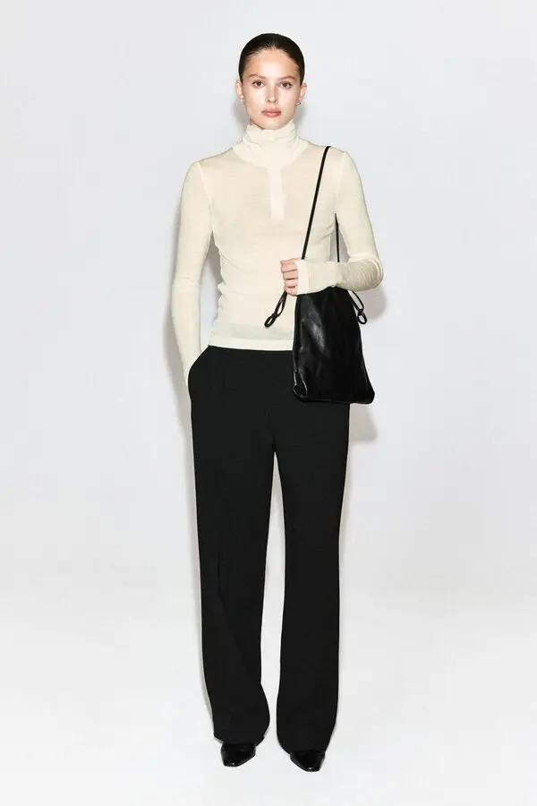 Cos Pleated Crepe Straight-leg Pants