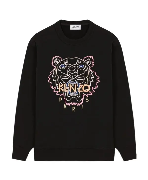 Kenzo Embroidered-tiger Sweatshirt - Black