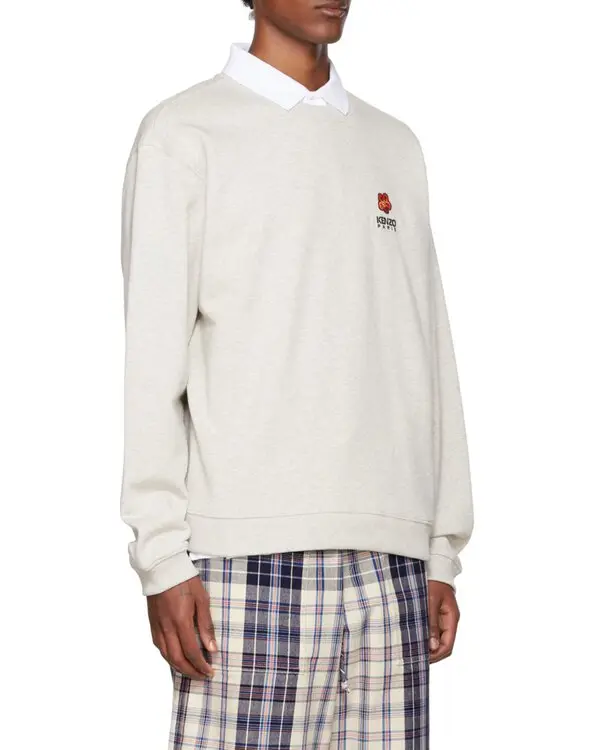 Kenzo Boke Flower Crest Logo Embroidered Sweatshirt