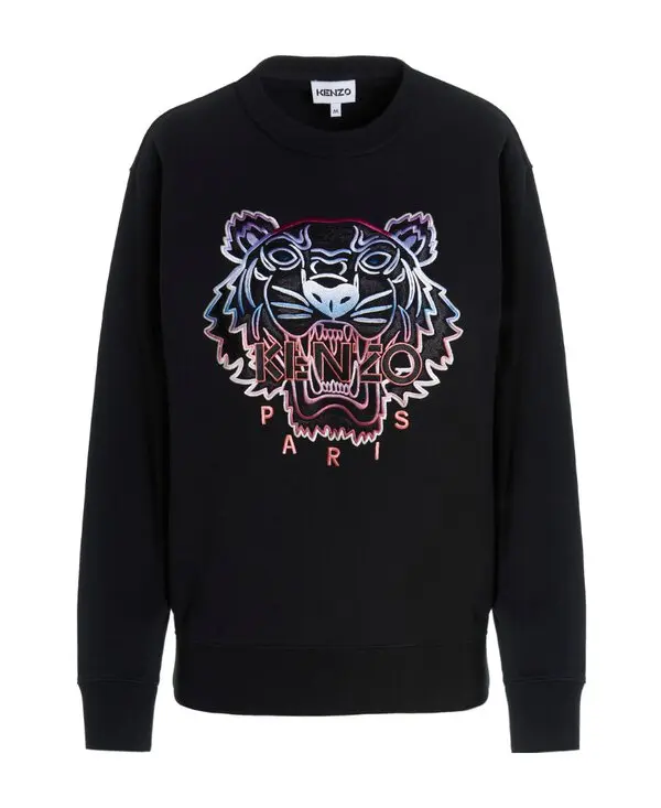 Kenzo Tiger Head-print Sweatshirt - Black