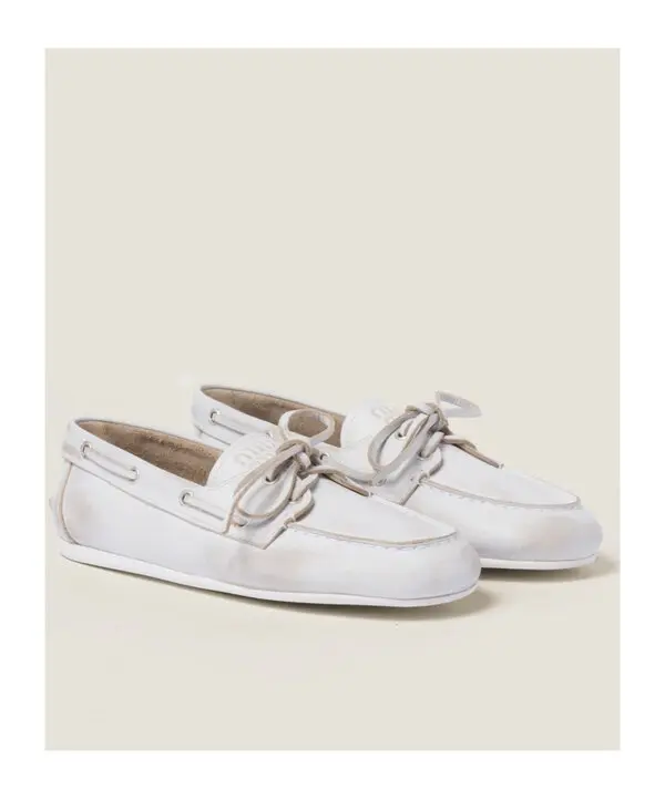 Miu Miu Bleached Slip-on Loafers