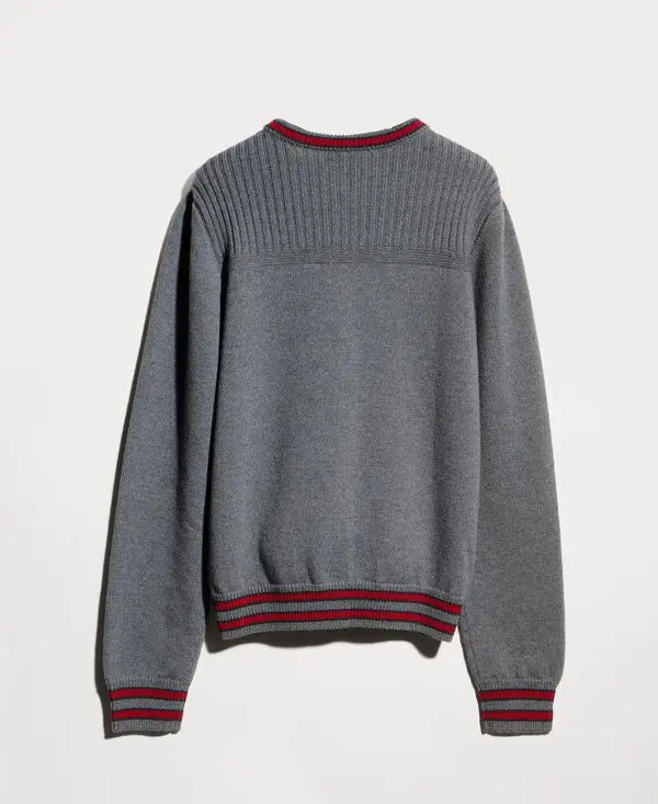 Gucci Web Crewneck Cardigan