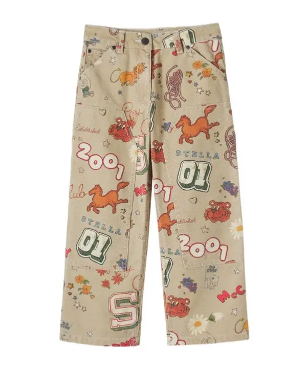 Stella McCartney Graphic-print Cotton Trousers