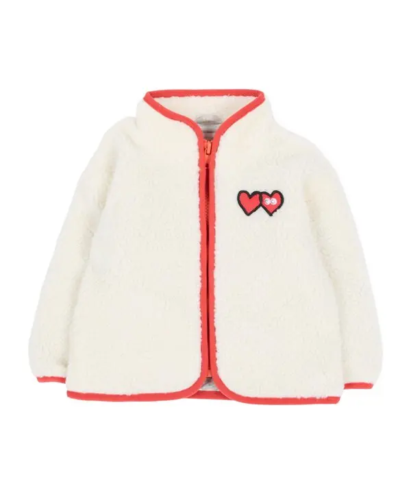 Stella McCartney Heart-patch Fleece Jacket - Ivory