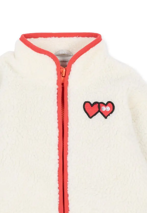 Stella McCartney Heart-patch Fleece Jacket - Ivory