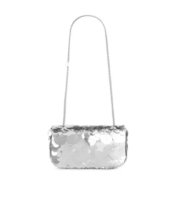 Rabanne Small Sparkle Shoulder Bag - Silver